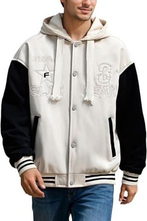 Generic Sweat a Capuche Homme Sweatshirt Hooded Sweatshirt Homme &agrave; Capuche, Sportif et Casual, avec Cordon de Serrage et Design Colorblock