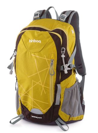 HAUPTSTADTKOFFER Leichter Wanderrucksack, Sportrucksack mit Regenschutz, Fahrradrucksack Tagesrucksack f&uuml;r Camping, Rucksack mit H&uuml;ftgurt, Unisex 20 Liter, Inka Gold
