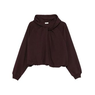 Dries Van Noten Hoodie mit Raglan&auml;rmeln und Twist-Detail - - Sweatshirts & Hoodies - Damen - Braun - S