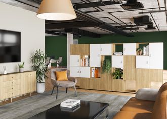 Bisley Bisley Kubbi | Konfiguration A | mit 4 Schlie&szlig;f&auml;chern | 3 offene F&auml;cher