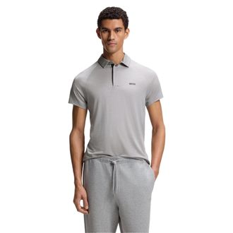 HUGO BOSS Poloshirt f&uuml;r Herren, Performance, Schmal (Grau)