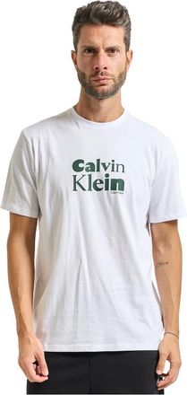 Calvin Klein Homme, Tops, Blanc, Taille: M T-shirts et Polos Blancs