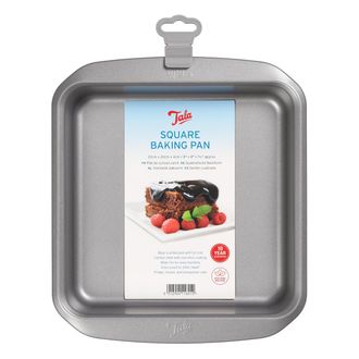 Tala Antihaft-Quadratische Kuchenform 20 cm - Gleichmäßige Wärmeverteilung, Ideal für Kuchen, Lasagne oder Hachis Parmentier - Kohlenstoffstahl, Breite Gri