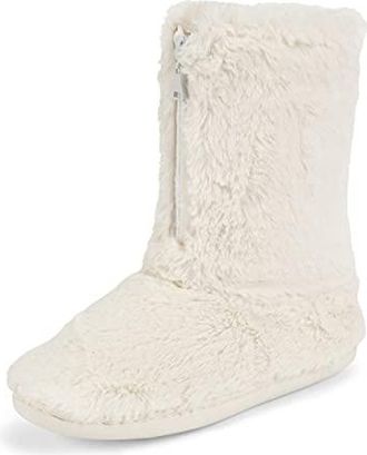 Polar Mousse à mémoire de forme zippée en fausse fourrure recouverte de semelle en caoutchouc intérieur extérieur confortable chaussons de luxe de luxe de f