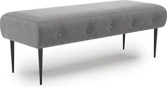 Cavadore Sitzbank Amba, Trendige Polsterbank 2-sitzig für Küche, Esszimmer oder Wohnküche / Küchenbank passend zum 2-Sitzer Amba / 119 x 52 x 54 / Flachgewebe: