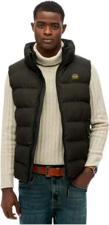 Superdry Homme, Vestes, Noir, Taille: S Sports Puffer Gilet