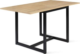 IDMarket Esstisch, ausziehbar, rechteckig, Detroit für 4-8 Personen, Industriedesign, 80-160 cm