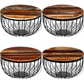 vidaXL Couchtisch Altholz Massiv - Industrielles Design - Couchtisch - Holzm&ouml;bel - Vintage Stil - Esszimmertisch - Home & Living