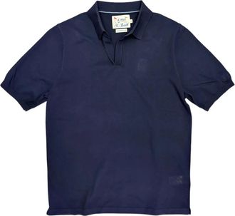 MC2 Saint Barth Homme, Tops, Bleu, Taille: XL Linen 61 Polo