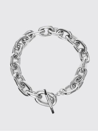 Paco Rabanne Bracelet cha&icirc;ne en aluminium avec logo grav&eacute; et fermoir crochet