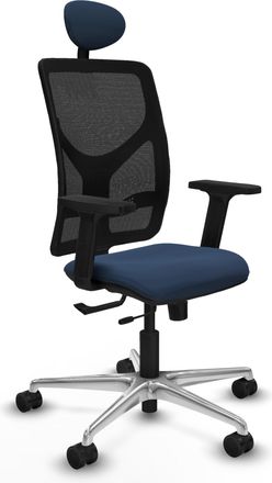 Piqueras y Crespo Schreibtischstuhl f&uuml;r Telearbeit, mit 2D-Armen, h&ouml;henverstellbarer Lendenwirbelst&uuml;tze und festem Kopfteil, ausgestattet mit Syncro/Traslack und Schnei