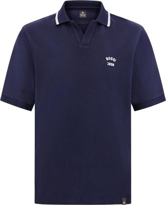 Boggi Milano Homme, Tops, Bleu, Taille: XL Polo en Piqu&eacute; de Coton
