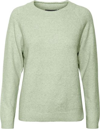 Vero Moda Damen Vmdoffy O-neck Blouse Ga Noos Pullover, Reseda/Detail:melange, S EU