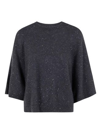 Fabiana Filippi Bluse mit Pailletten - Grau