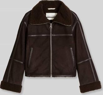 Marc O'Polo Lederjacke mit Teddykragen aus Lammnappa