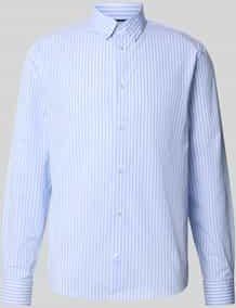 Jake*s Slim Fit Businesshemd mit Knopfleiste