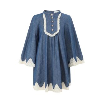 Zimmermann Femme, Robes, Bleu, Taille: 40 FR Robe Chemise