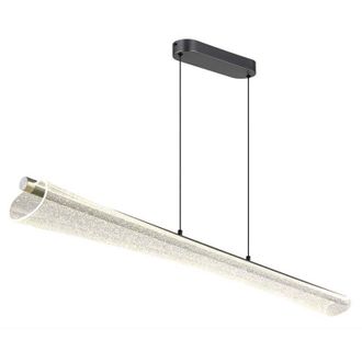 Globo Lighting Pendelleuchte H&auml;ngeleuchte Deckenlampe anthrazit matt Acryl Luftblasen LED L 121 cm