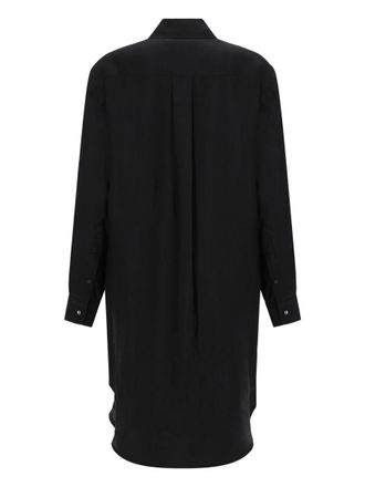 J.W.Anderson Tuxedo Drape Silk Midi Dress - Black