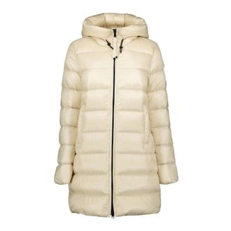 Moncler Femme, Vestes, Beige, Taille: 42 FR Suyenne Mid-Length Down Jacket