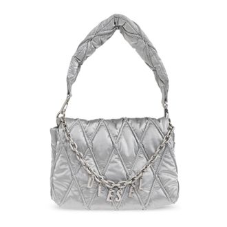 Diesel Femme, Sacs, Gris, Taille: ONE Size Charm-D Shoulder Bag