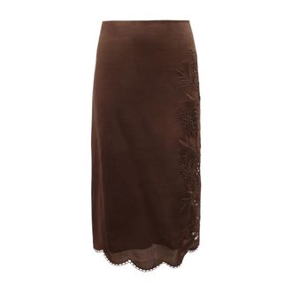 Max Mara Fify Midi Rock - - Skirts - Damen - Braun - L