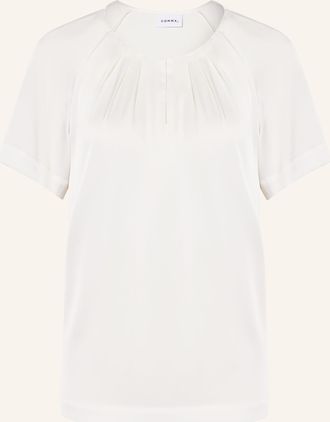 Comma Comma Blusenshirt Aus Satin weiss