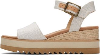 Toms Damen Segeltuch Keilsandalen - Stilvolle Komfort Sandalen mit OrthoLite Innensohle und verstellbarem Knöchelriemen