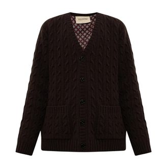 Valentino Garavani Wollstrickjacke mit Taschen - - Knitwear - Herren - Braun - L
