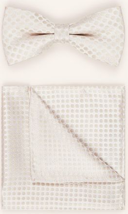 Olymp Set: Fliege Und Einstecktuch beige