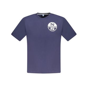 North Sails Blau Baumwolle Herren T-Shirt Fettes Muster - - Tops - Herren - Blau - XL