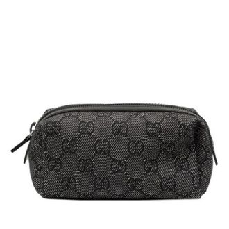 Gucci Pre-owned Denim Pouch - - Pre-owned - Damen - Grau - ONE SIZE