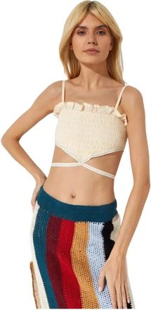Agua Bendita Femme, Tops, Blanc, Taille: 42 FR Lucille Thoughts Bikini Top