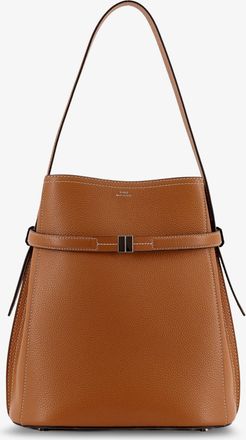 Toteme Textured leather bucket bag with frontal strap - TOTEME - gender_Woman