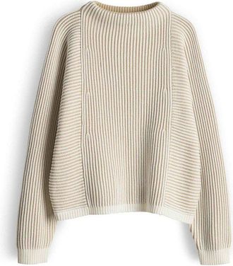 OPUS Strickpullover POZOLI mit dynamischen Streifenstrick Lockere Passform, schmal zulaufend, langer Fledermaus&auml;rmel