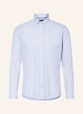Strokesman's Strokesmans Hemd Regular Fit Mit Leinen blau