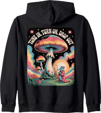 Shinkai Psychedelischer Rattenpilz im Retro-Look Cosmic Vibes Kapuzenjacke