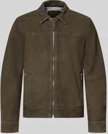 Mauritius Lederjacke aus Schafsnubuk mit Rei&szlig;verschluss Modell TRIVEN