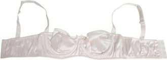 Dolce & Gabbana Femme, Sous-v&ecirc;tements, Blanc, Taille: 40 FR Soutien-gorge lingerie balconnet en satin de soie