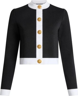 Balmain Femme, Pulls, Noir, Taille: 38 FR Cardigan en maille boutonn&eacute;e