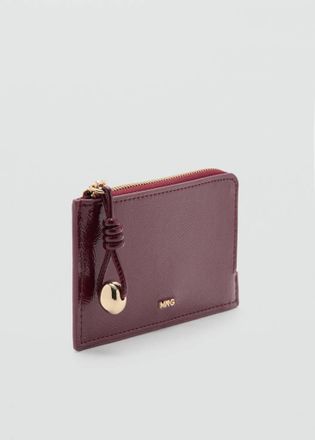Mango Mini porte-cartes avec perles fantaisie bordeaux - Femme - Taille unique - MANGO