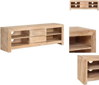 vidaXL Vidaxl - TV-Schrank Akazienholz Massiv 120 x 30 x 40 cm Hellbraun - TV-Schrank - Akazienholzmöbel - Wohnzimmerschrank - Sideboard - Fernsehtisch