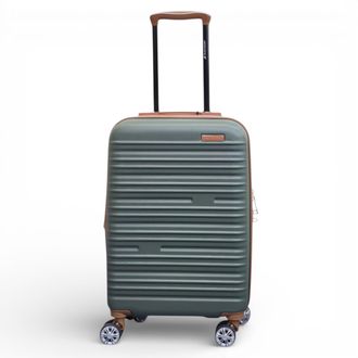 Infinity Leather Hardshell Green Kabine 55 x 36 x 20 cm ABS Koffer Gep&auml;ck f&uuml;r Easyjet, Ryanair