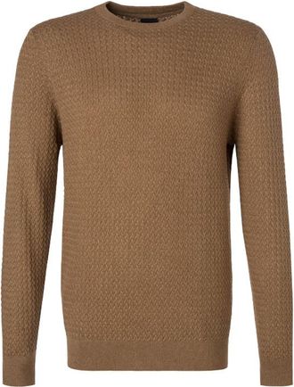 Bugatti Herren Pullover braun unifarben