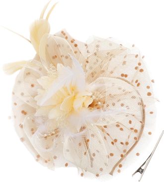 Dreshow Fascinators Hut Feder Stirnband Damen Fascinators Tee Party Kopfbedeckung mit Clip Blume Stirnband für Mädchen & Damen