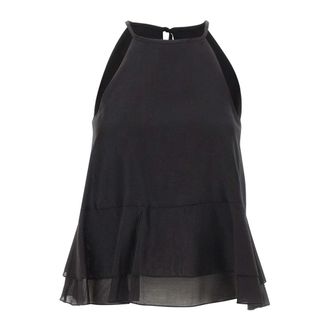 Kaos Kaos, Femme, Blouses et Chemises, Noir, Taille: 44 FR Trapeze Flounce Top