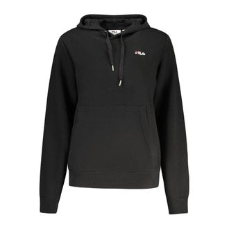 Fila Schwarzes Baumwoll-Hoodie f&uuml;r Frauen