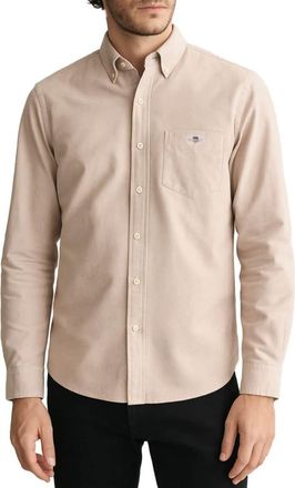 GANT Herren REG Oxford Shirt Hemd, WARM Khaki, M