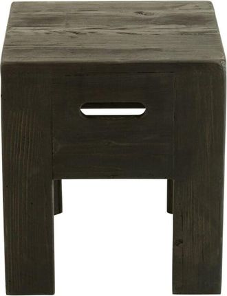 M&S Collection M&s - Petit tabouret 35x35x40 cm en pin recyclé noir