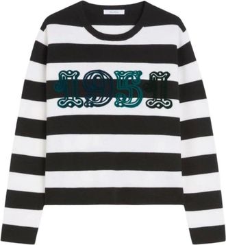 Max Mara Femme, Pulls, Multicolore, Taille: 38 FR Viterbo Striped Logo Sweater